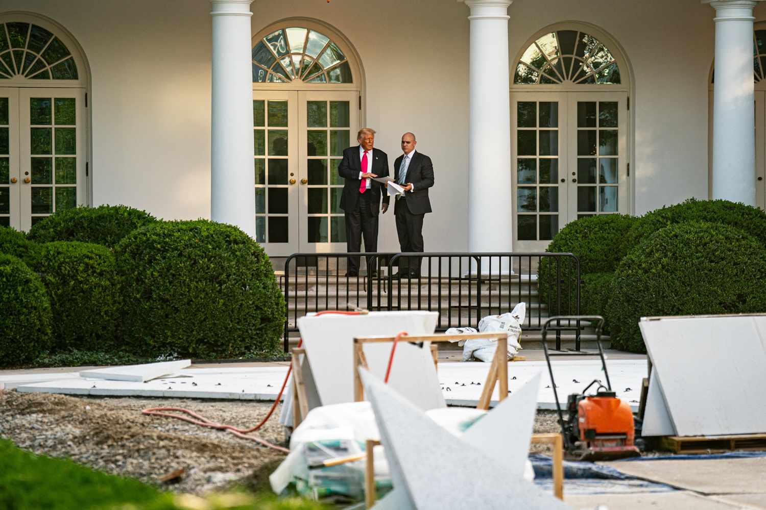 The White House Rose Garden Lawn Is Officially Gone: See the Latest ...
