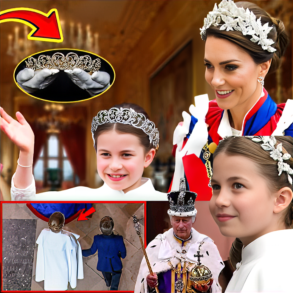 Princess Charlotte DAZZLES In Glittering Coronation Tiara As She Pays ...